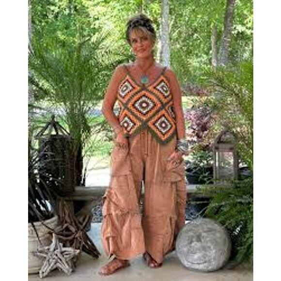 Jaded Gypsy | Tops | Jaded Gypsy Desert Sunset Tank Top S M Crochet ...